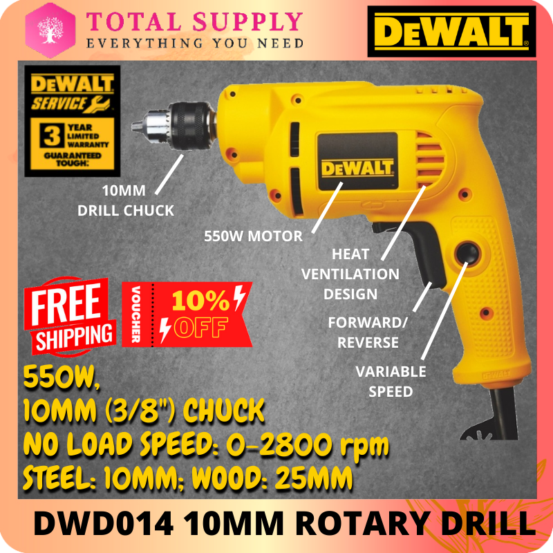 【FREE SHIPPING!!】DWD014-XD DEWALT 550W ROTARY DRILL DWD014 | Lazada
