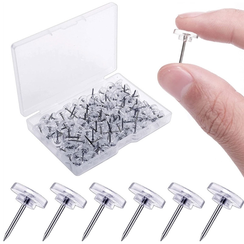 【GlowBound】50/100/150Pcs Flat Head Push Pins Gear-shape Pushpin Map Pin ...