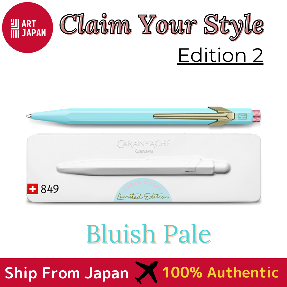 CARAN D'ACHE ขอรับสไตล์ของคุณรุ่น2ปากกาลูกลื่นน้ำมัน/สีฟ้าซีด | Lazada.co.th