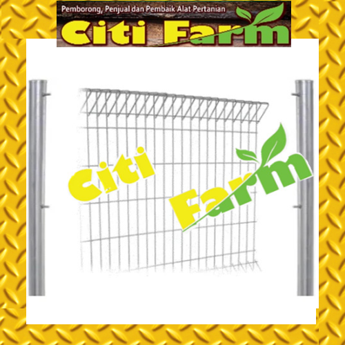 Pagar BRC/GI Fencing Post & Fitting Pagar 1200mm 1500mm 1800mm x 2400mm ...