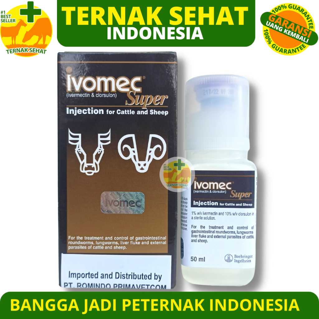 IVOMEC SUPER 50ML ORIGINAL ROMINDO - Efektif Basmi Kutu Ektoparasit ...
