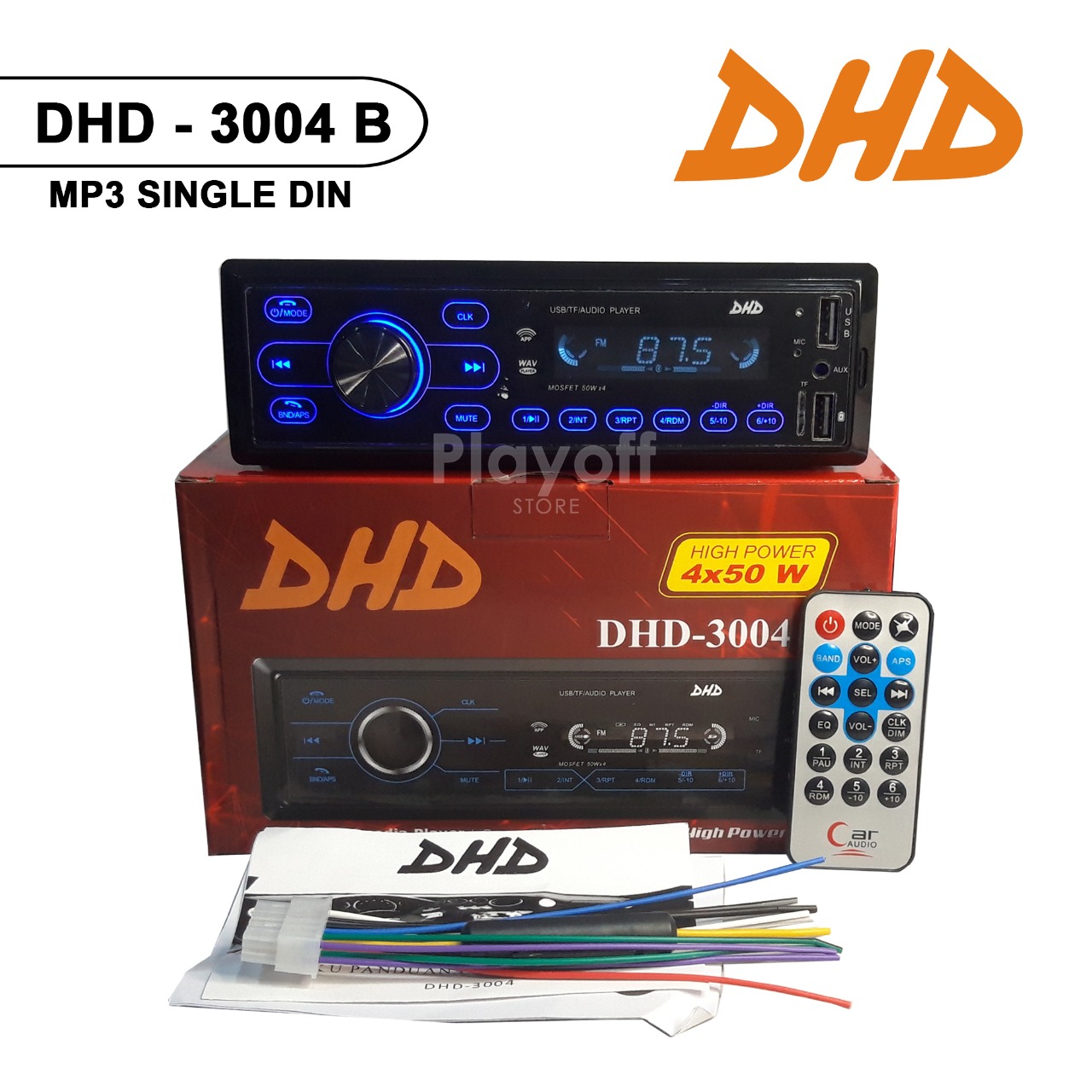 Head Unit Tape Mobil Single Din Mp3 with Bluetooth Radio DHD-3004 ...