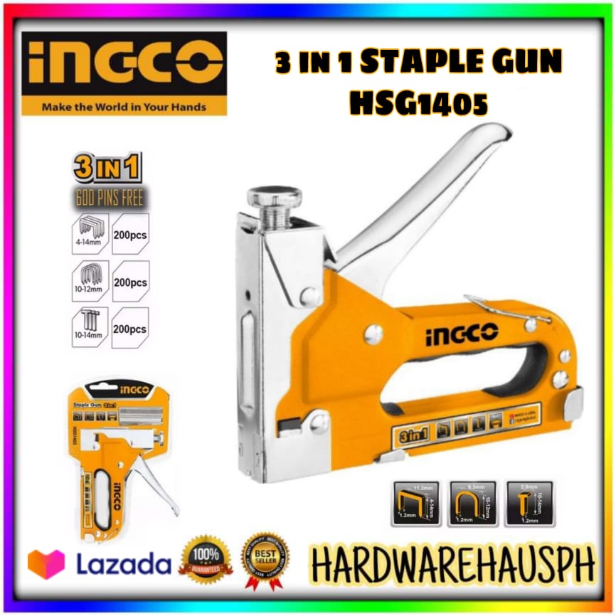 INGCO 3 in 1 Staple Gun HSG1405 | Lazada PH