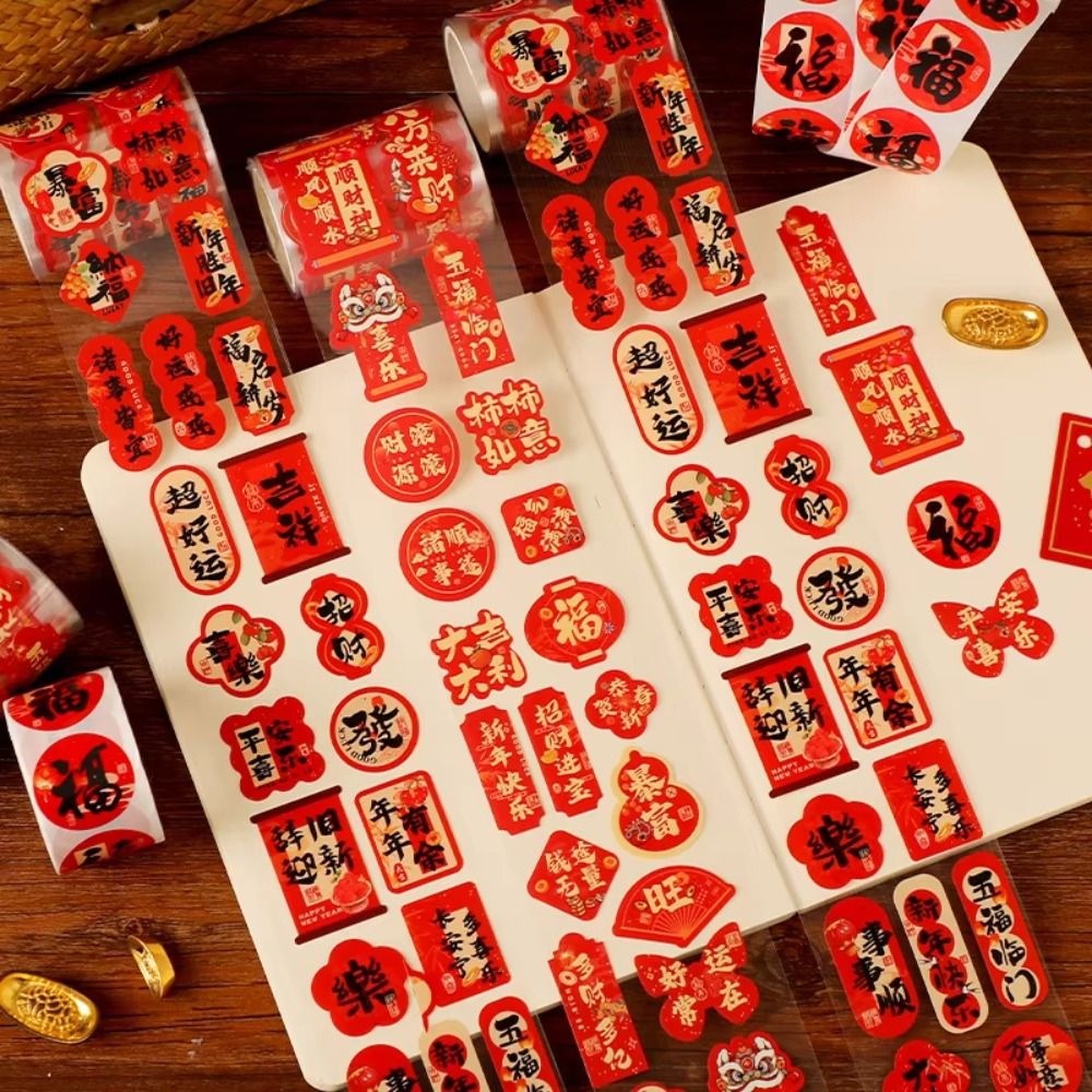 Chinese Tradition 138/200Pcs Chinese New Year Stickers Cute Style ...