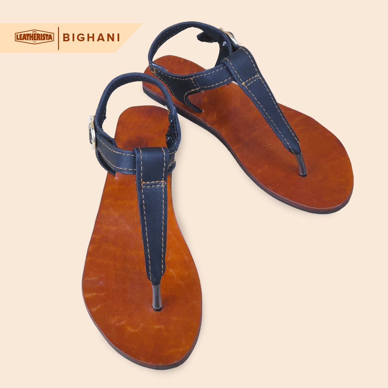 Leatherista Lokal Bighani (Thong Leather Flat Sandals for Women ...