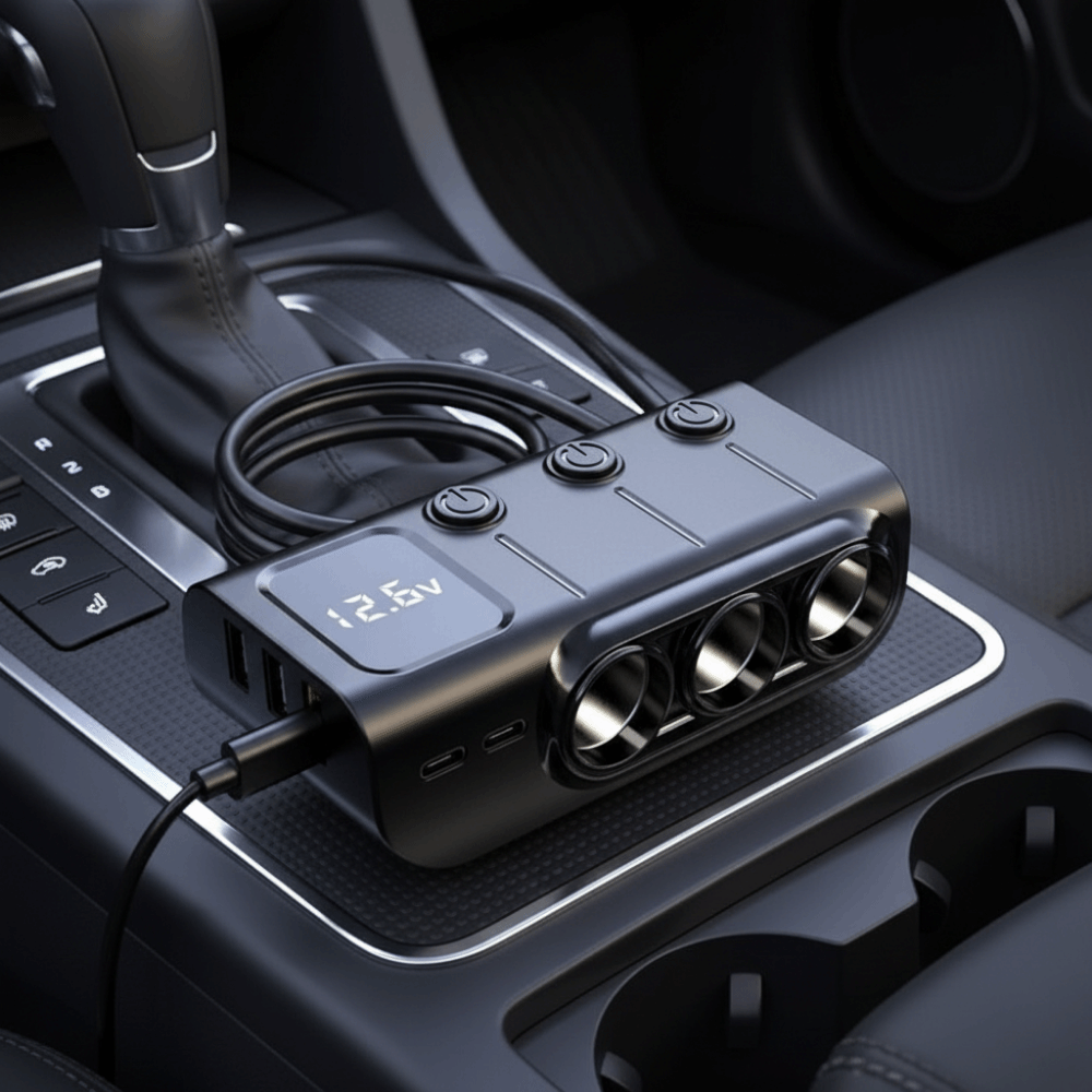 Durable 12V/24V Car Inverter Fast Charger Multi Ports Car Charger ...