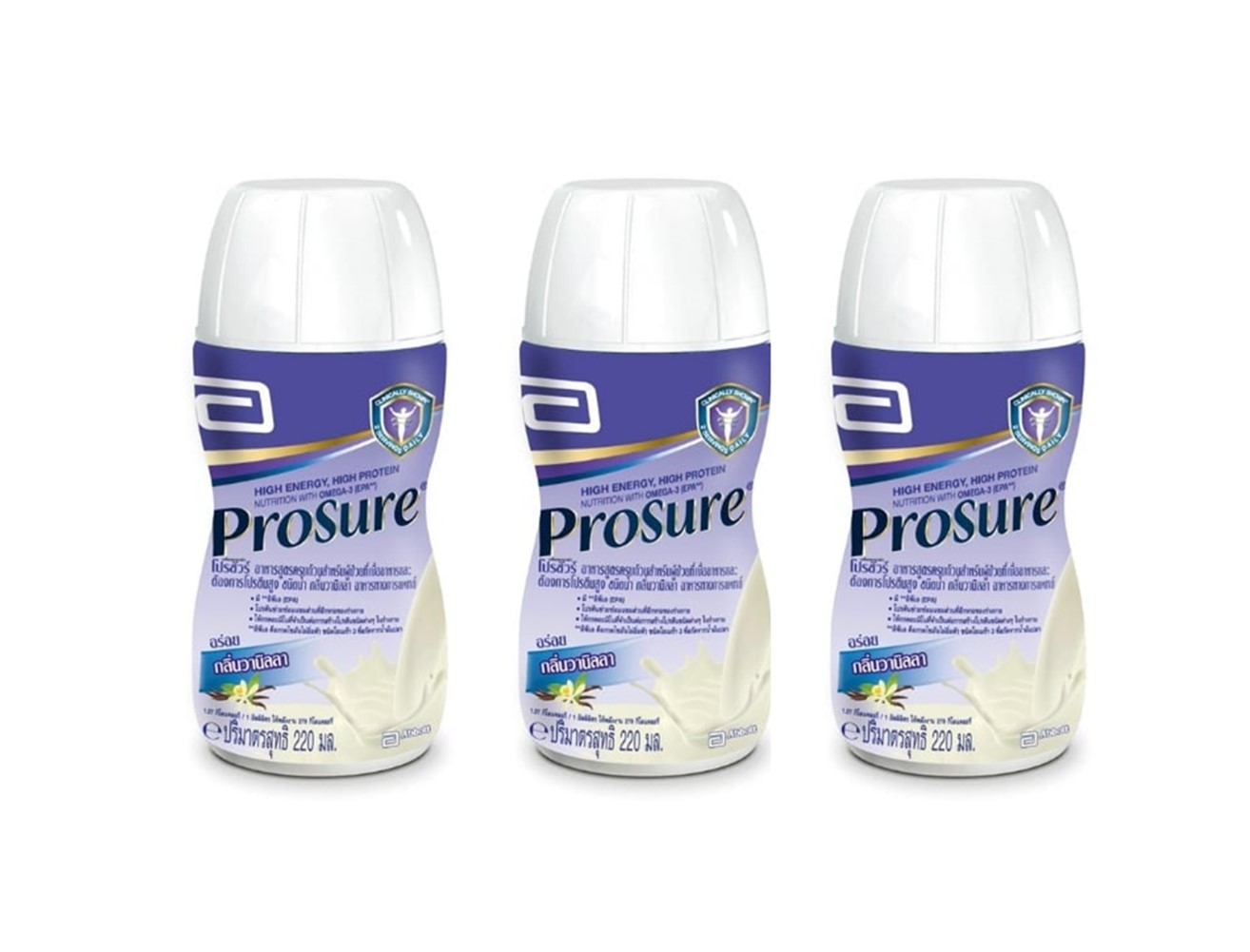 Prosure Liquid Vanilla โปรชัวร์ วานิลลา ชนิดน้ำ 220ml. (3ขวด) | Lazada ...