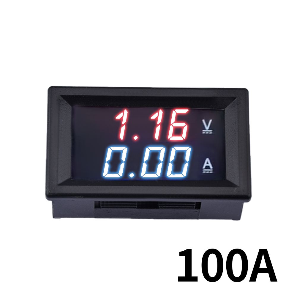 Mini Dc 100v Digital Car Voltmeter Ammeter 10a 50a 100a Led Display ...