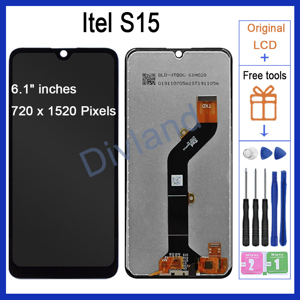 Original LCD Itel S15 S23 Display Touch Screen Digitizer Replacement ...