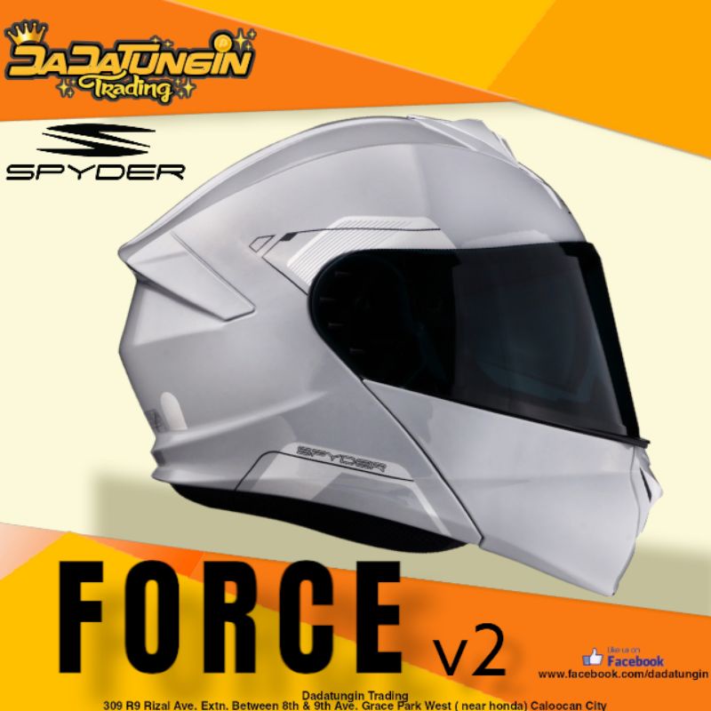 SPYDER Force v2 Modular Helmet + FREE Extra Clear Visor | Lazada PH