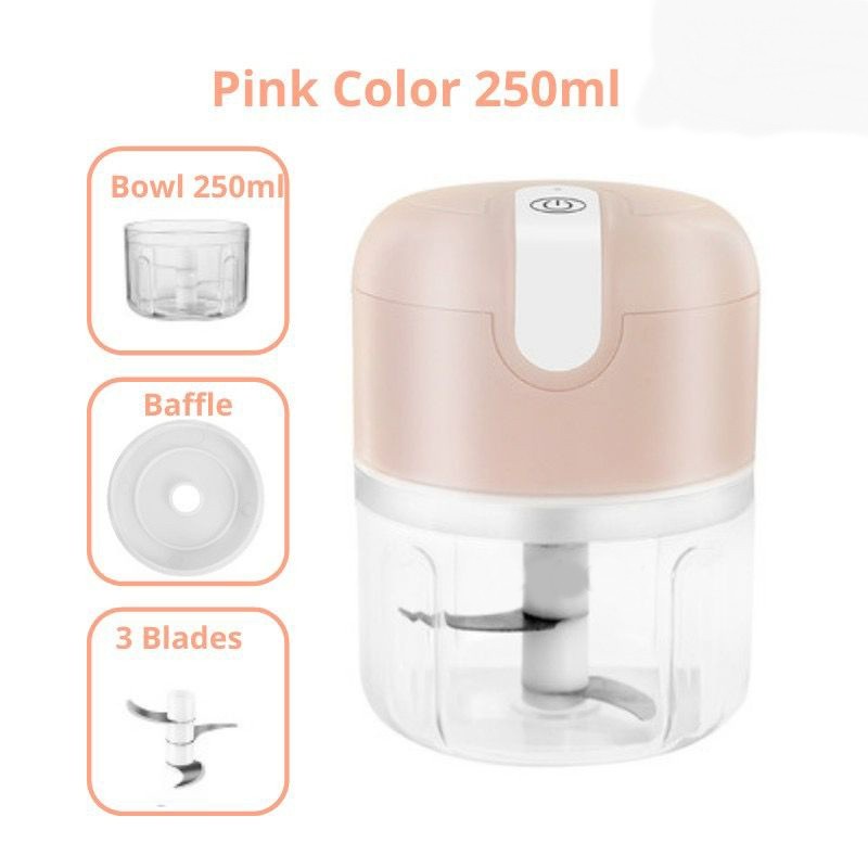 **READY STOCK**250ML Mini Blender Garlic Chopper Electric Food Chopper ...