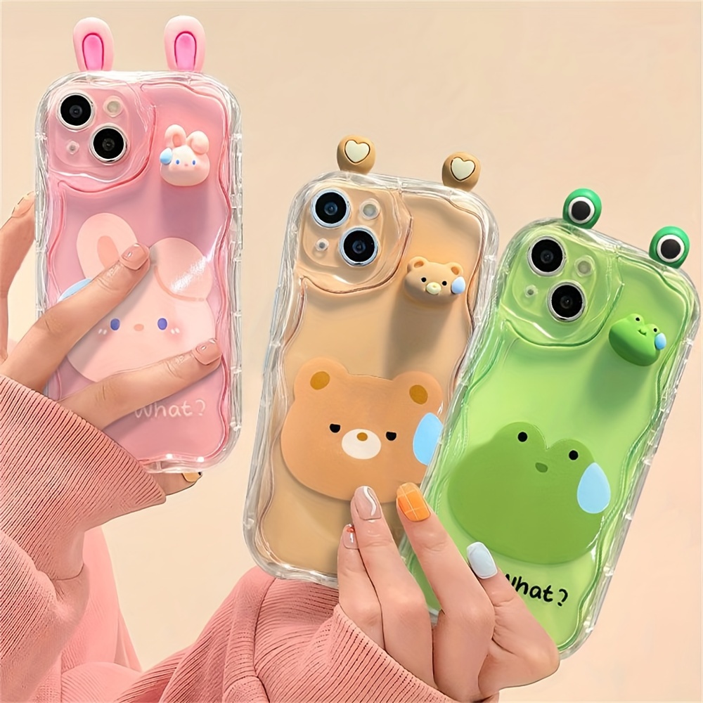 Dirty old man Fashion Cute Cartoon 3D Transparent Pink Rabbit Green ...