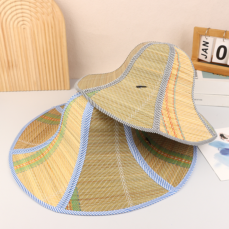 Chinese Bamboo Rattan Hats Retro Handmade Weave Straw Hat Tourism Rain ...