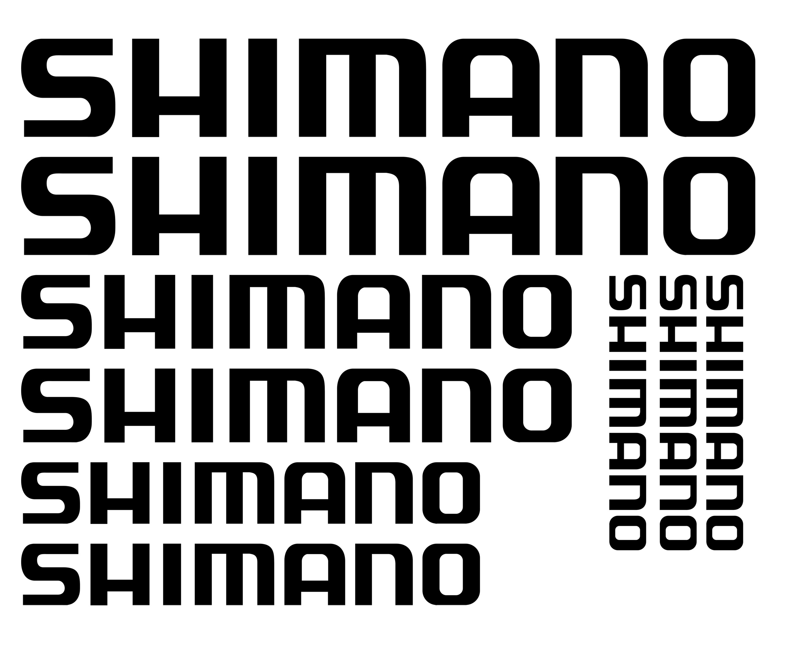 SHIMANO Sticker Decal for Mountain Bike and Road Bike (Sticker cut out ...