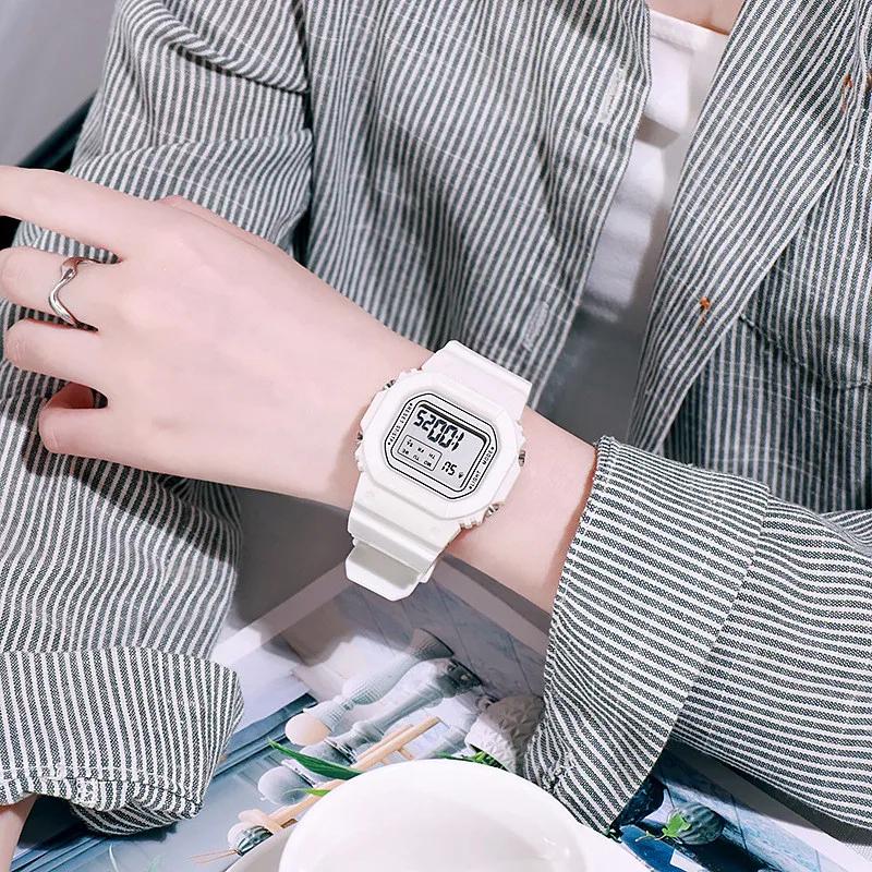 Fashion Womens Sports Watch Silicone LED Digital Watch Luminous Clock ...