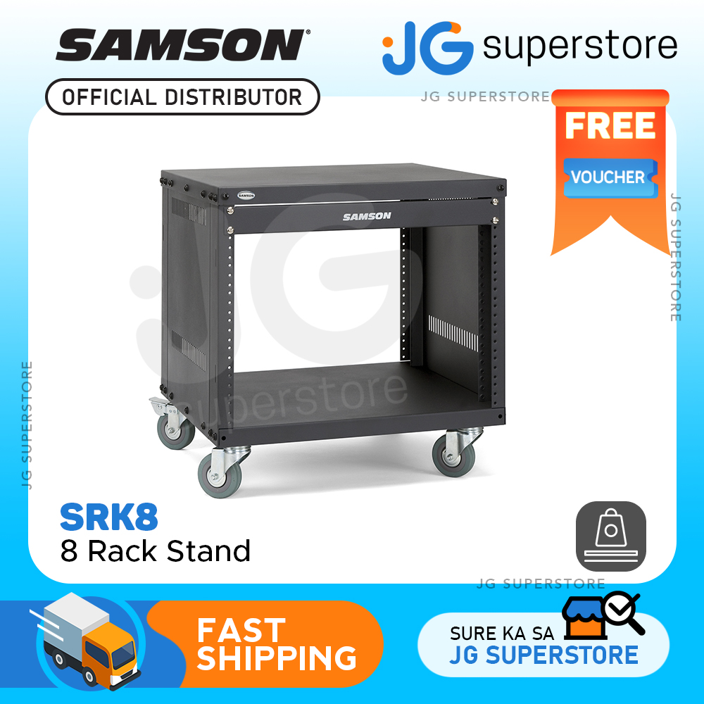 Samson SRK8 Universal Equipment 8 Rack Stand Heavy Duty Steel ...