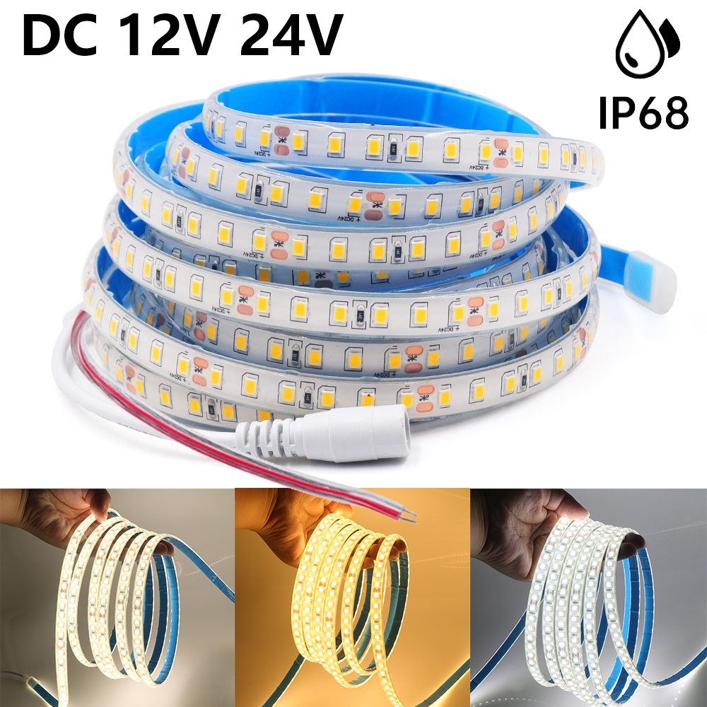 Ip68 Waterproof 2835 Led Strip 12v 24v 120leds/m Silicone Underwater ...