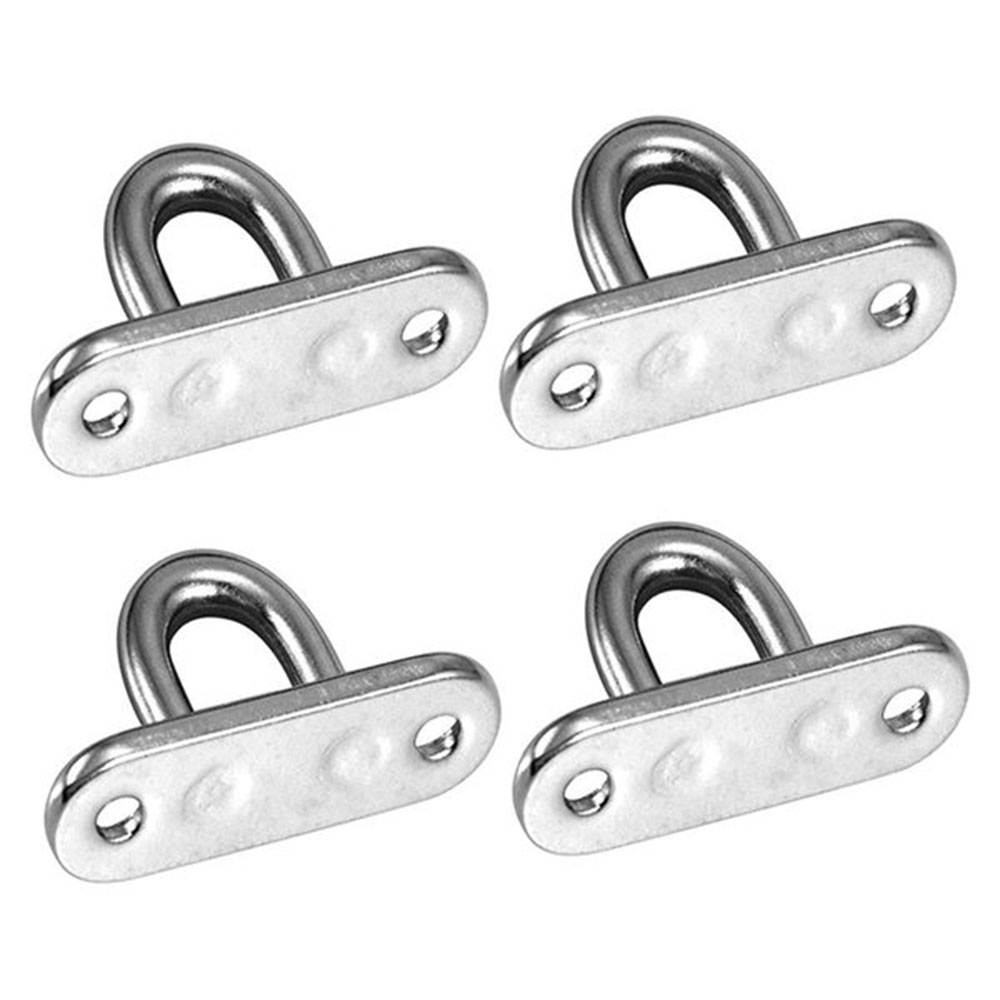 12 Pcs Stainless Steel Hook and Loop M5 Pad Eye Plate, Marine Hardware ...
