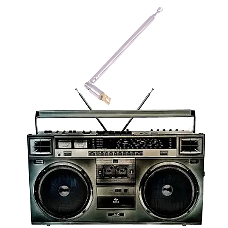 1Pc 4 Section Telescopic Stainless Steel AM FM Radio Antenna Universal ...