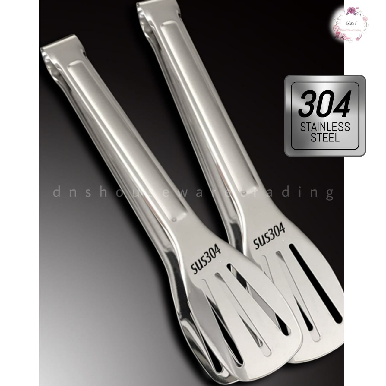 🇲🇾 Extra Long 304 Stainless Steel Food Tong Barbecue Food Clip Klip ...
