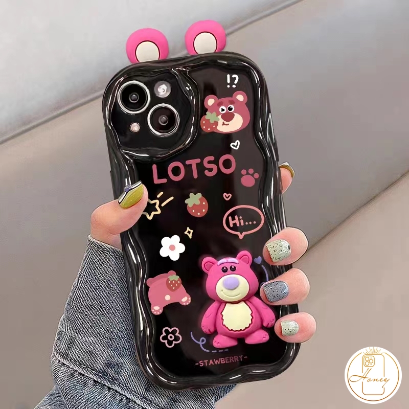 3D Doll Strawberry Bear Lotso Case Compatible for IPhone XR 11 7 6S 6 8 ...