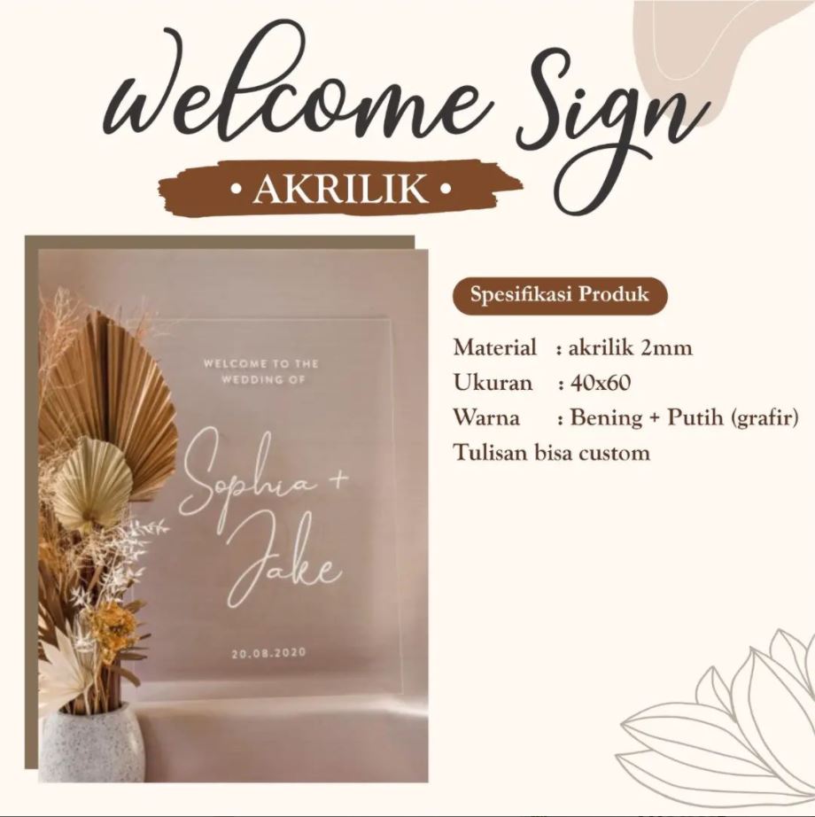 Wedding Sign Aesthetic Termurah /Dekorasi Lamaran/ Dekorasi Pernikahan ...