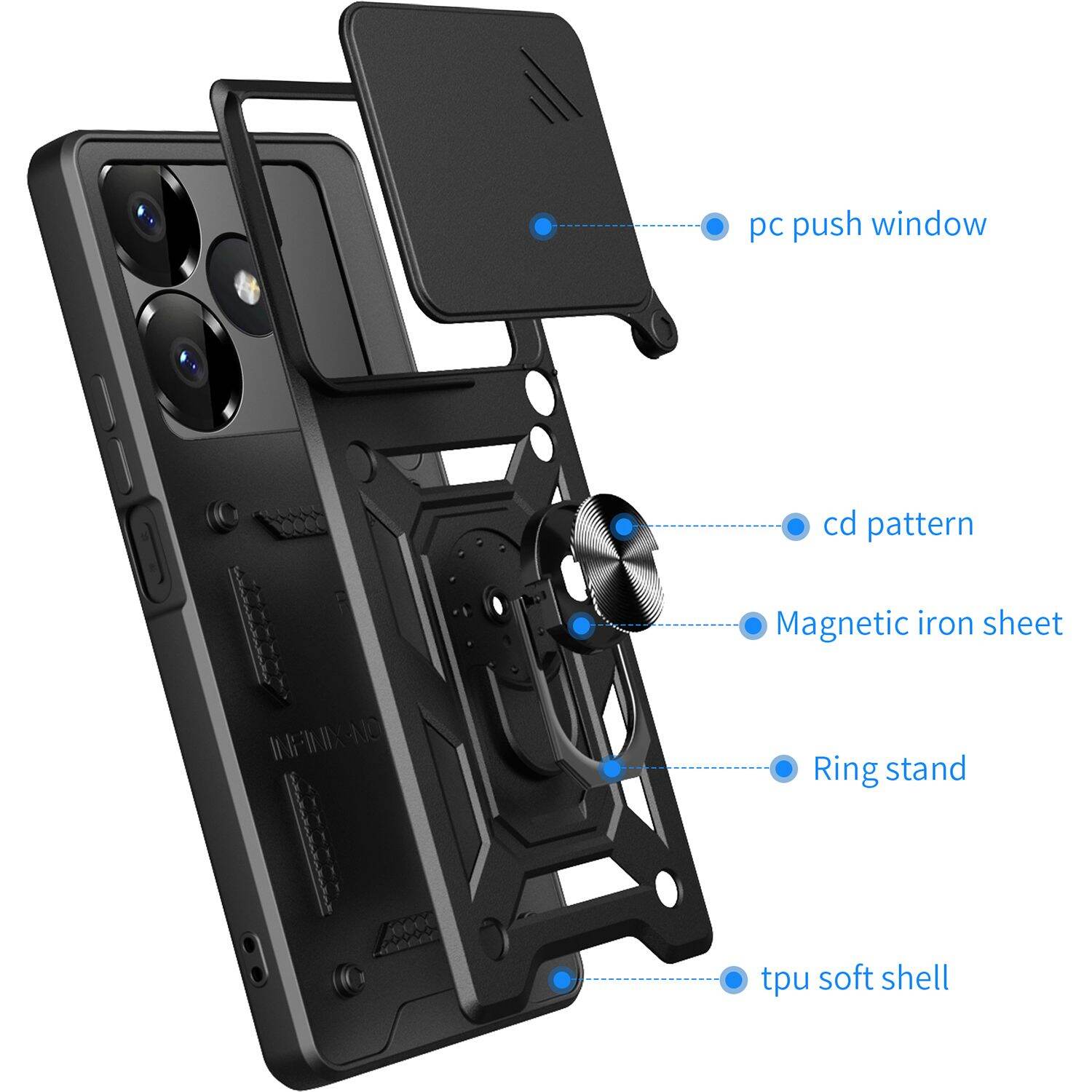 lthmy for Xiaomi Redmi Note 14 5G Rugged Armor Protection Case with ...