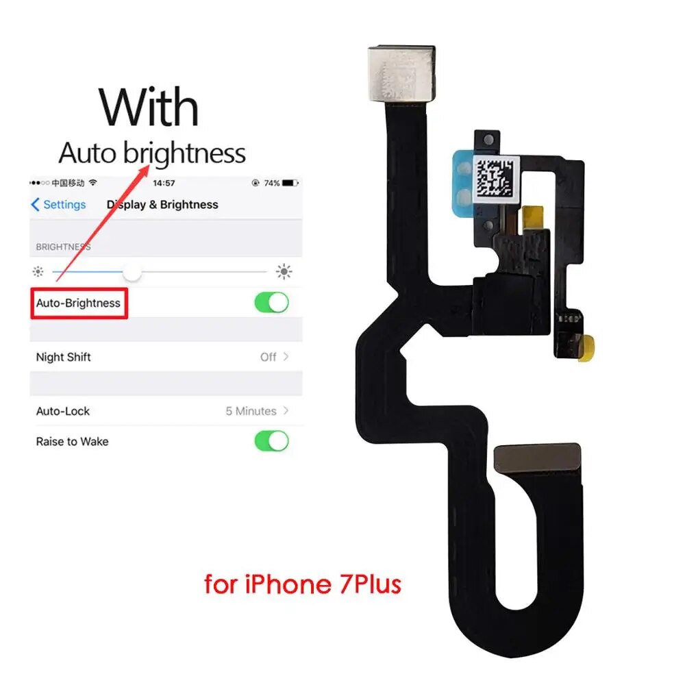 new style Front Camera Proximity Light Sensor Flex Cable For iPhone 7 ...