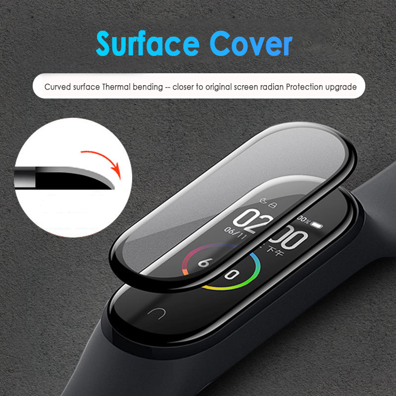 Tempered Glass for Xiaomi MI Band 8 7 6 5 4 Film Smartwatch Accessories Full Screen Protector 9D ...