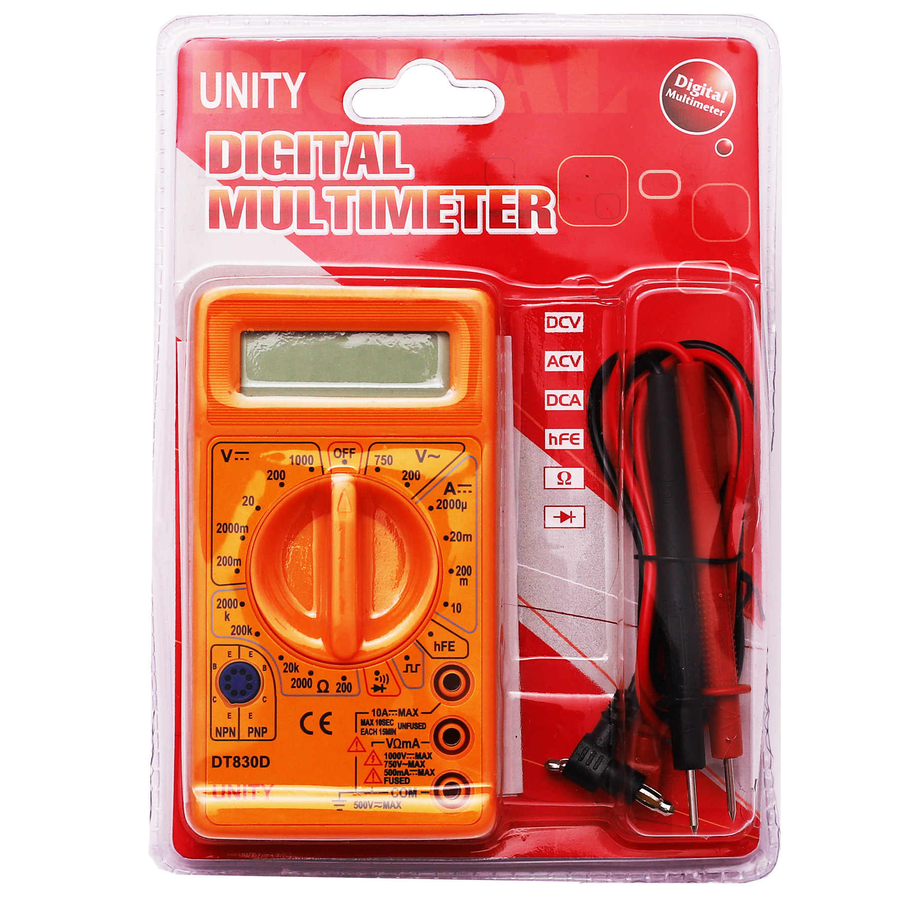 DT830D Mini Digital Multimeter Voltmeter Voltage Ampere Ohm Tester DC ...