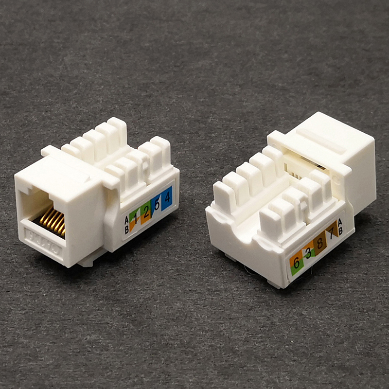 5Pcs CAT6 RJ45 110 Punch Down Keystone Computer Module Network Ethernet ...