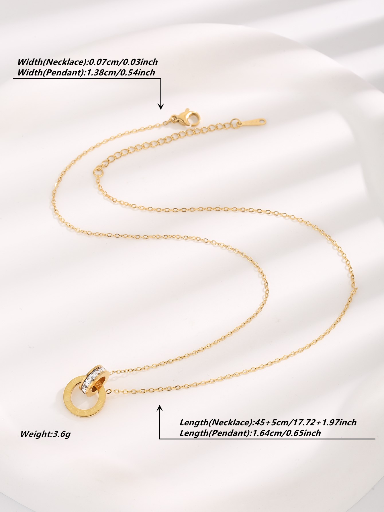 18K Gold Plated Stainless Steel Interlocking Circles Infinity Style ...