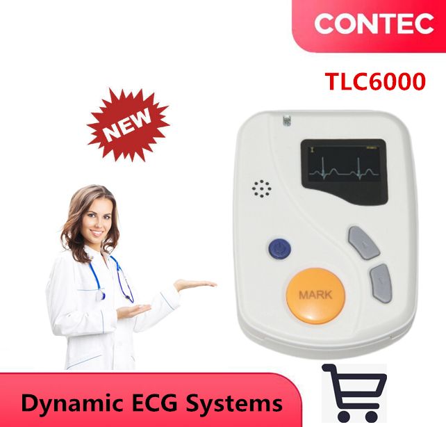 CONTEC TLC6000 Dynamic 12 Channel 48 hours ECG/EKG Holter Recorder ...