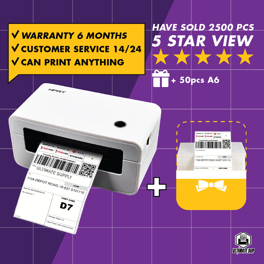Thermal Printer HPRT N41 Label | Barcode Printer with Bluetooth & USB ...