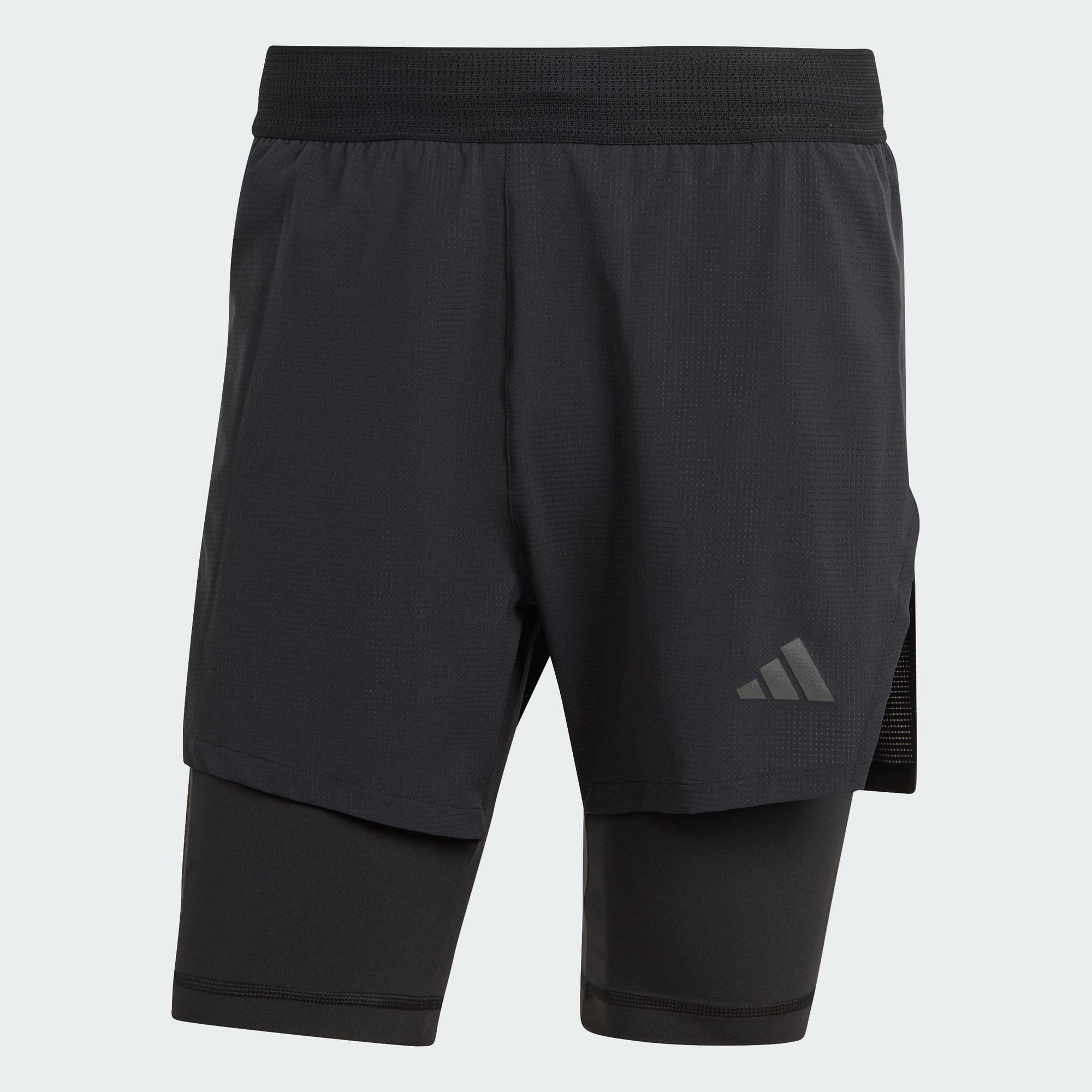 adidas เทรนนิง กางเกงเทรนนิงขาสั้นดีไซน์ทูอินวัน HEAT.RDY HIIT Elevated ...