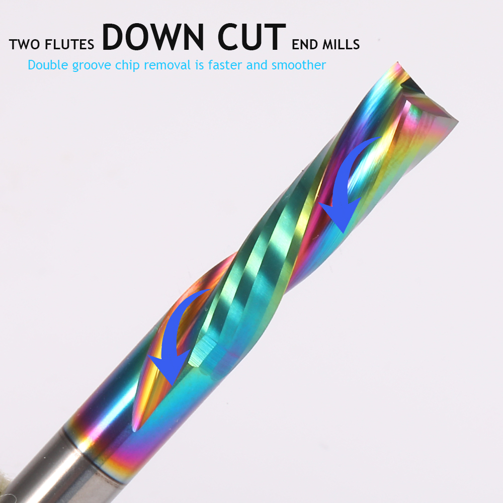 ShopSphere 1pcs 3.175/4/5/6mm Dlc Left Handed Two Spiral Flute Bits ...