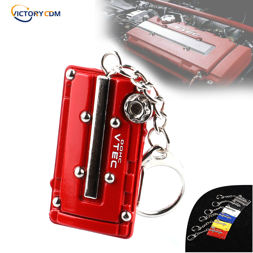 【YIYANGMAOYI111】Metal Key Chain Car JDM Key Ring Vtec DOHC B16 Series ...