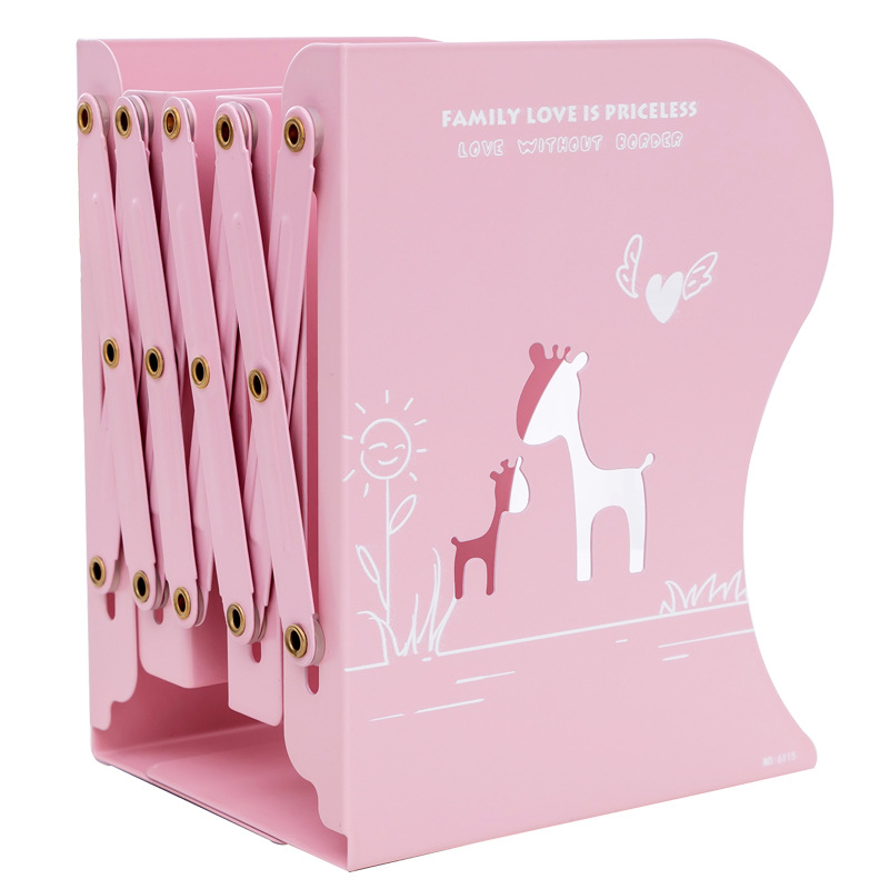 Retractable metal bookends book stand holder rack unicorn foldable ...