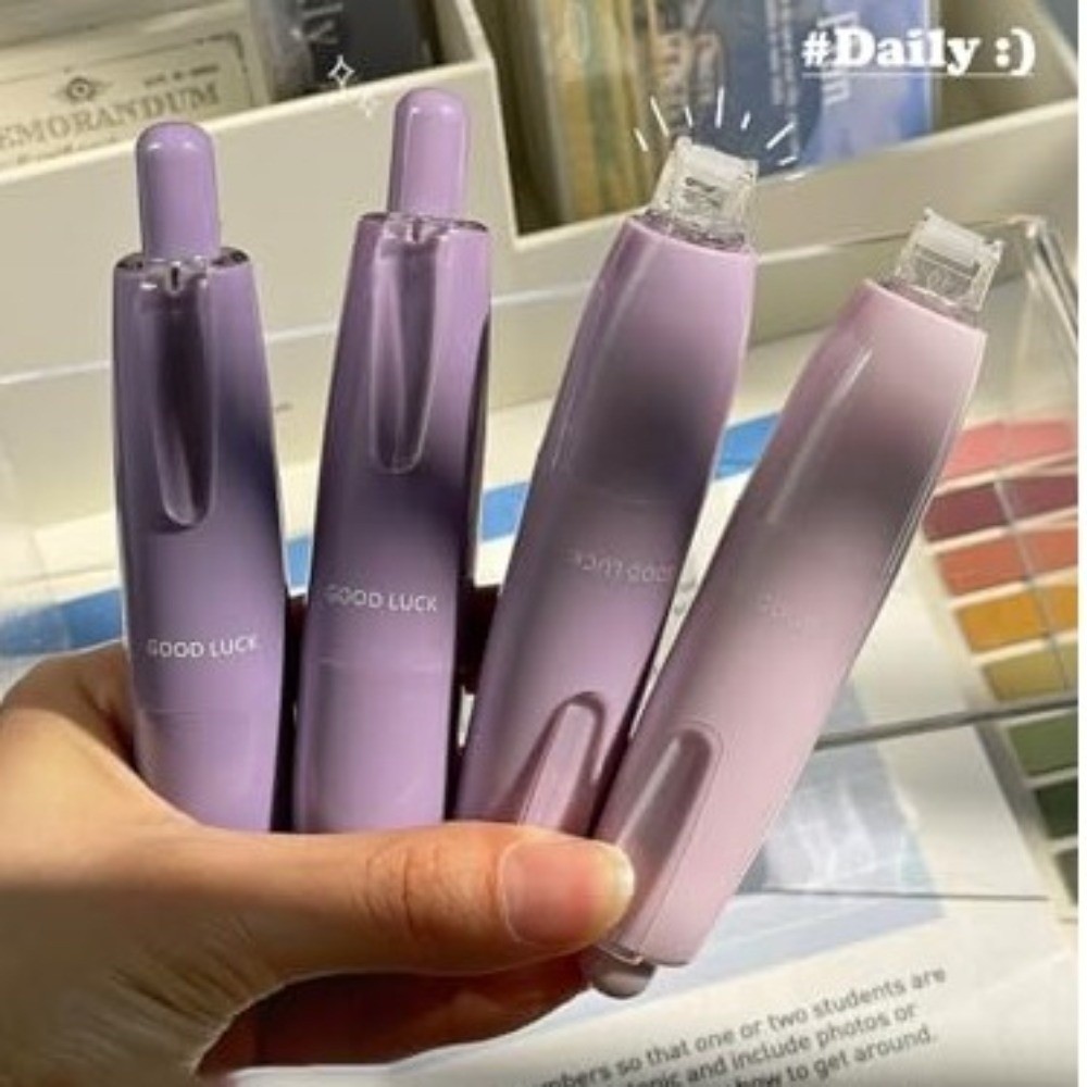Portable Press-type Double Sided Tape Pen Paper Correction White Out ...