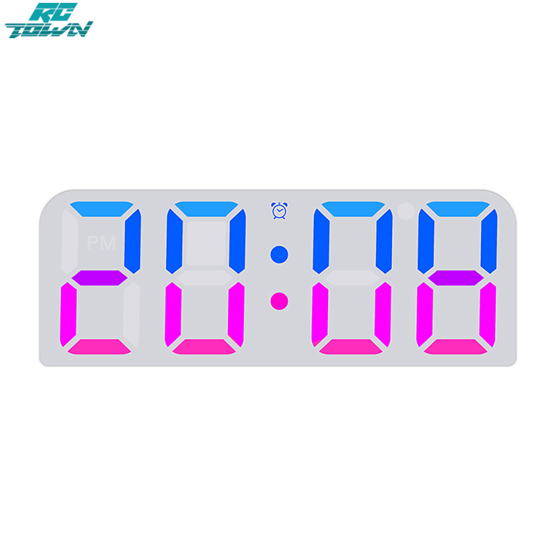 Digital Wall Clock 12/24 Hour Format With Automatic Night Mode LED Big ...