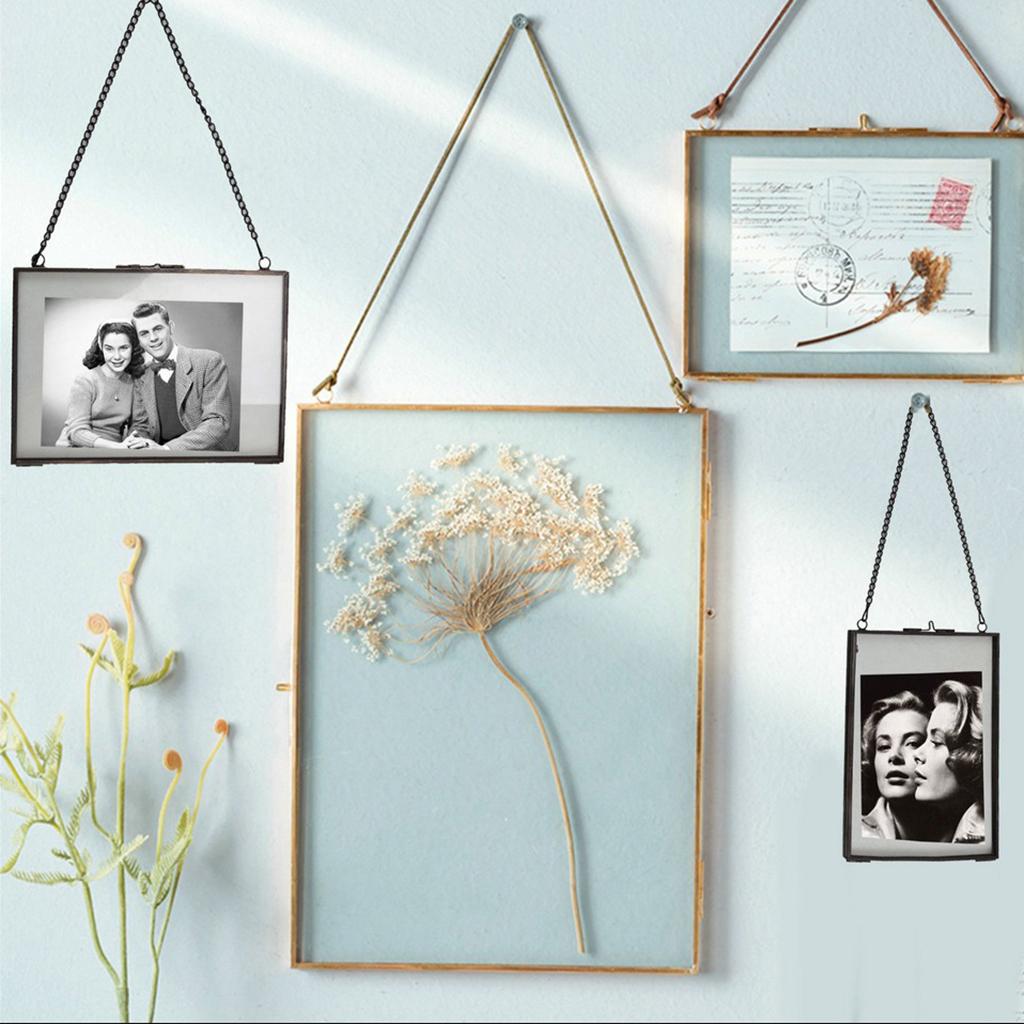 Interior Decoration Photo Frames Hanging Clear Glass Hanging Frame ...