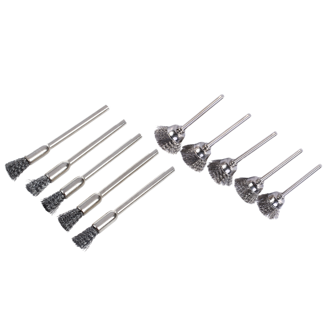 B60A 5Pcs Wire Brush For Drill 3 Mm X 5 & 5 Pcs 15 Mm Steel Wire Brush ...