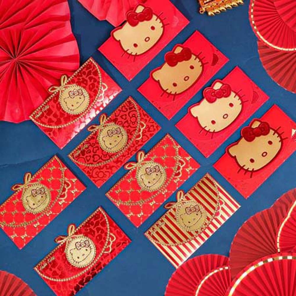 Cute Kitty 2026 New Year Red Envelope KT Cat Stamping Red Pocket Paper ...