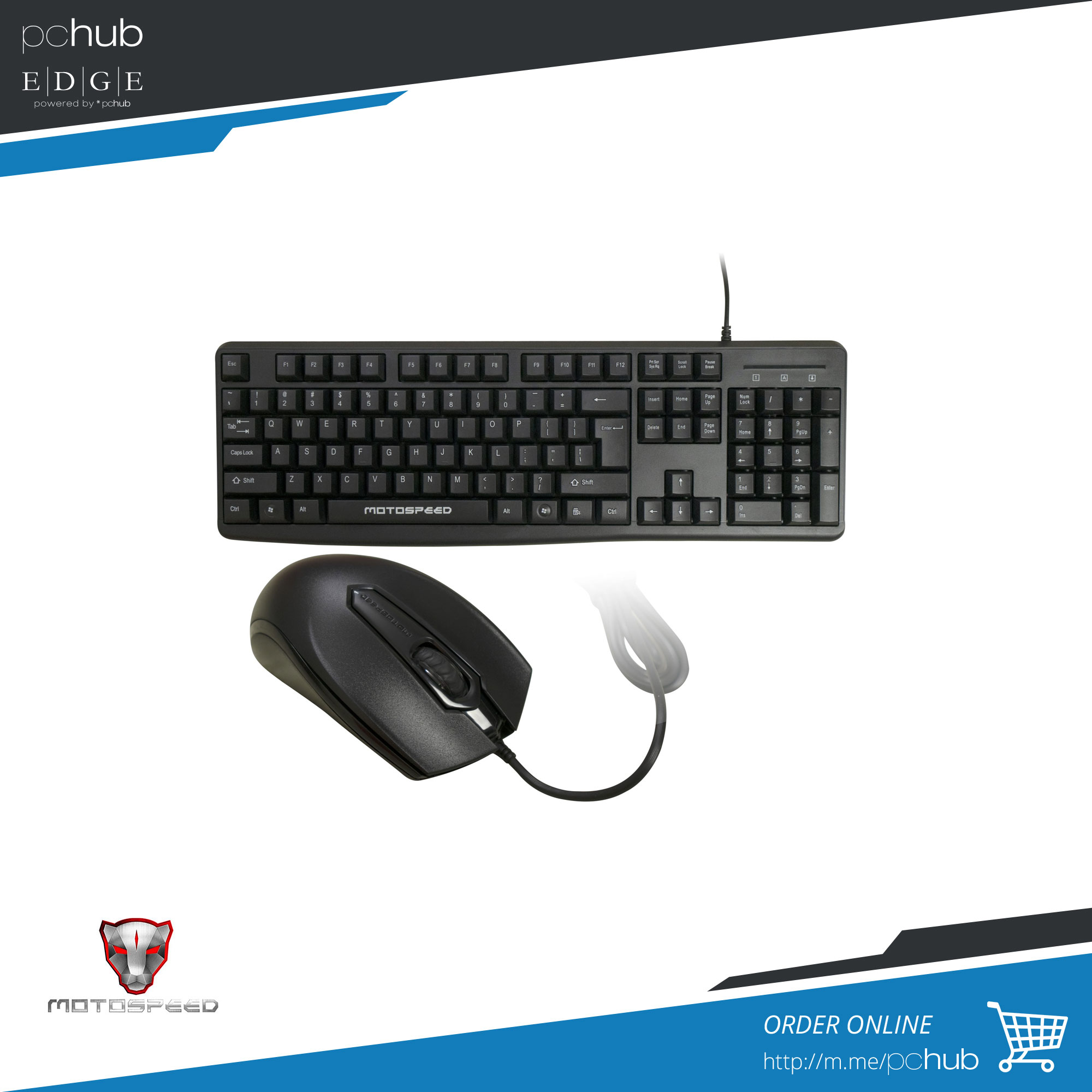 PChub | [km combo] Motospeed S102, black, combo, keyboard + mouse black ...