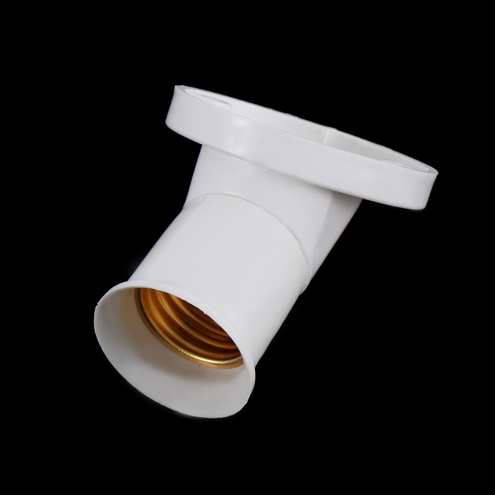 Wall Mount E27 Base Socket Converter Plastic Oblique Adapter Light Base ...