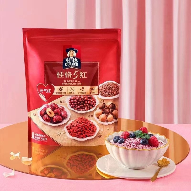 Quaker Five Red Multi-Grain Cereal 480g 桂格 五红混合即食麦片 景甜代言 - Gourmet shop ...
