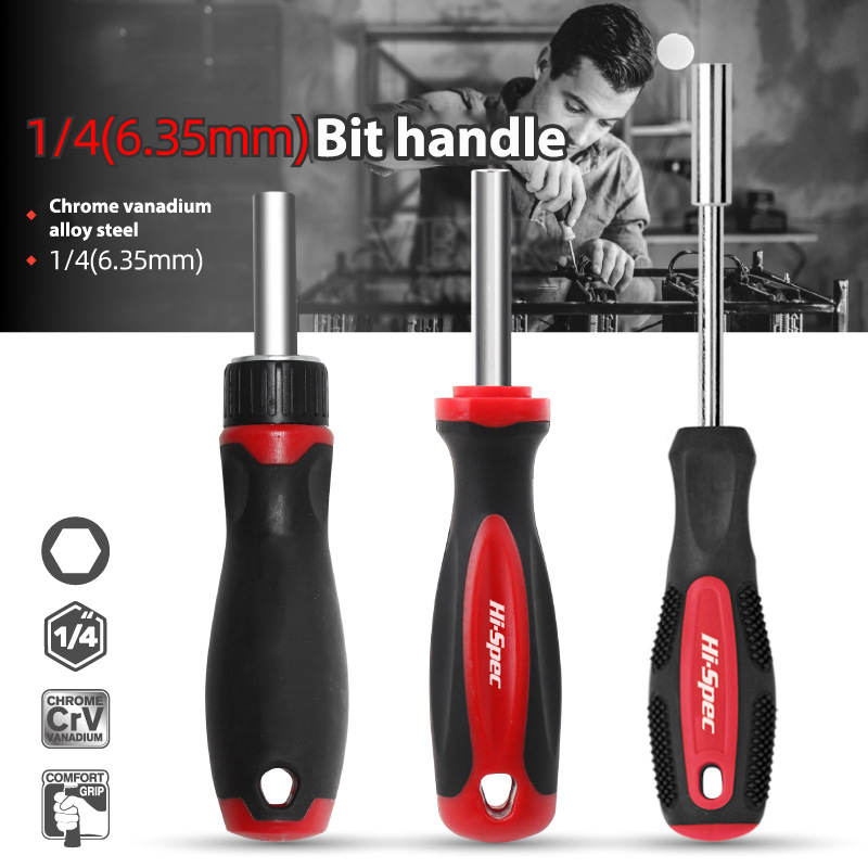 1/4 (6.35mm) Ratchet Screwdriver Bit Holder Handle Multifunctional ...