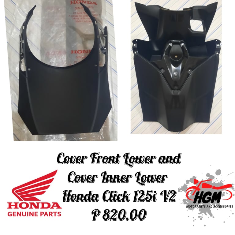 COVER INNER LOWER (DIBDIB) & COVER FRONT LOWER HONDA GENUINE 125i V2 ...