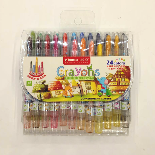 Changli Rotary Short Crayon 24 Colour (HP-6675-24 Colour)(Price For 1 ...