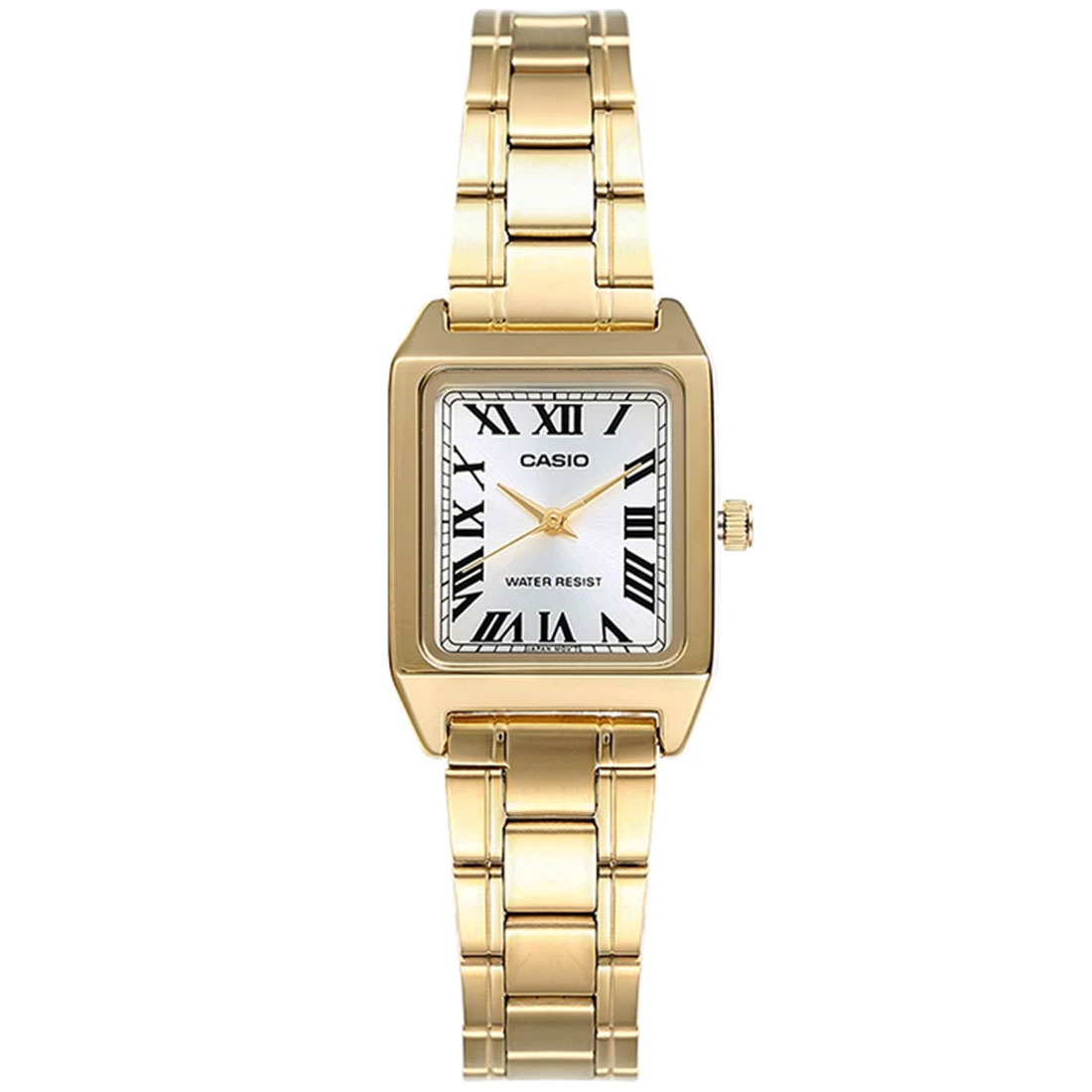 Casio Ladies LTP-V007G-9B LTP-V007G-9BUDF LTPV007G-9B Gold Stainless Steel Rectangular Fashion ...